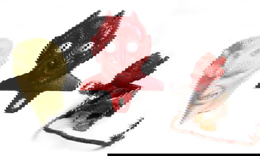 Automotive (3), Red Devil License Plate Topper & Light, Plus Cast Stone Shi