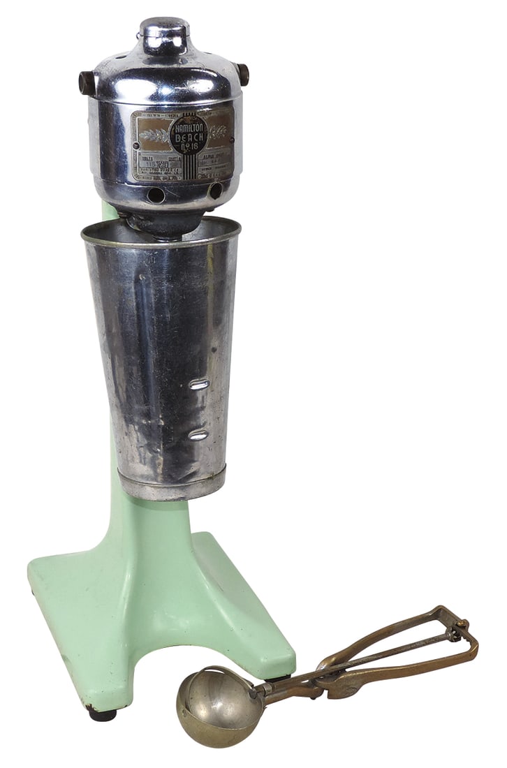 Soda Fountain Malt Machine & Dipper (2), Hamilton Beach No.18 W/mint ...