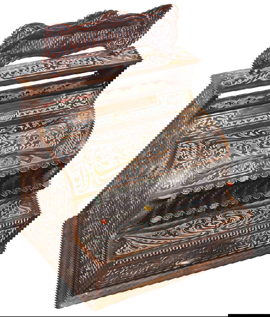 National Cash Register, Model 135, Cast Bronze W/natural Finish In Art ...