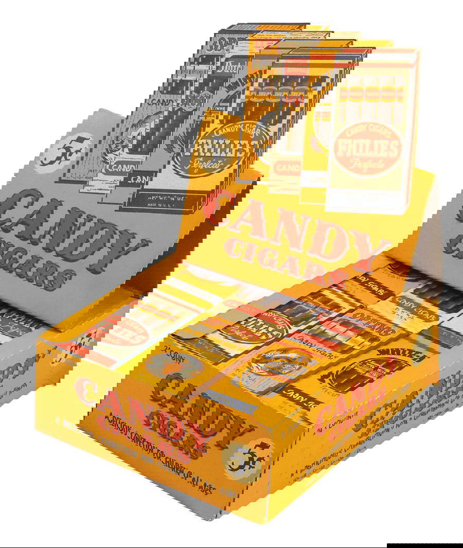 Candy Store Candy Cigar Counter Display, Colorful Cdbd W/diecut Marquee ...