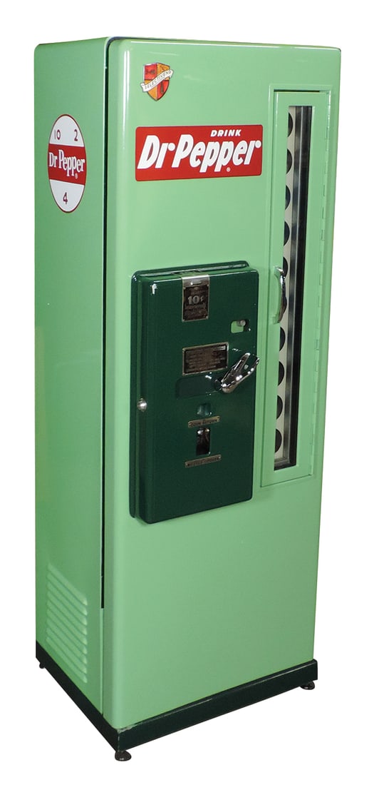 Coin-operated Dr Pepper Vending Machine, Selectivend Model S-48, 10 ...