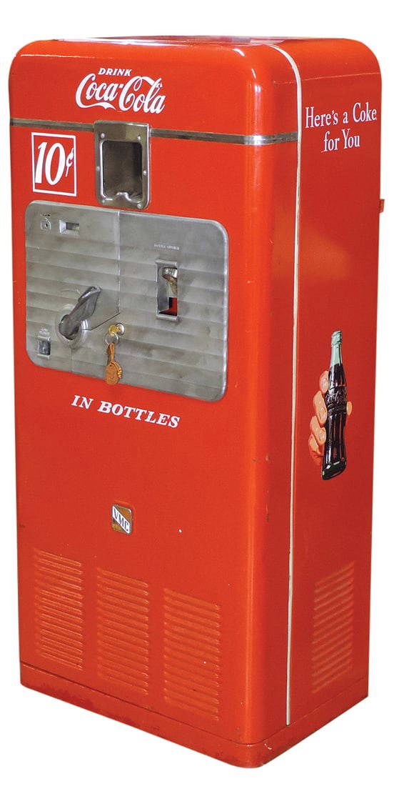 Coca-cola Vending Machine, 10 Cent Vendorlator Vmc Model 33, Early To ...