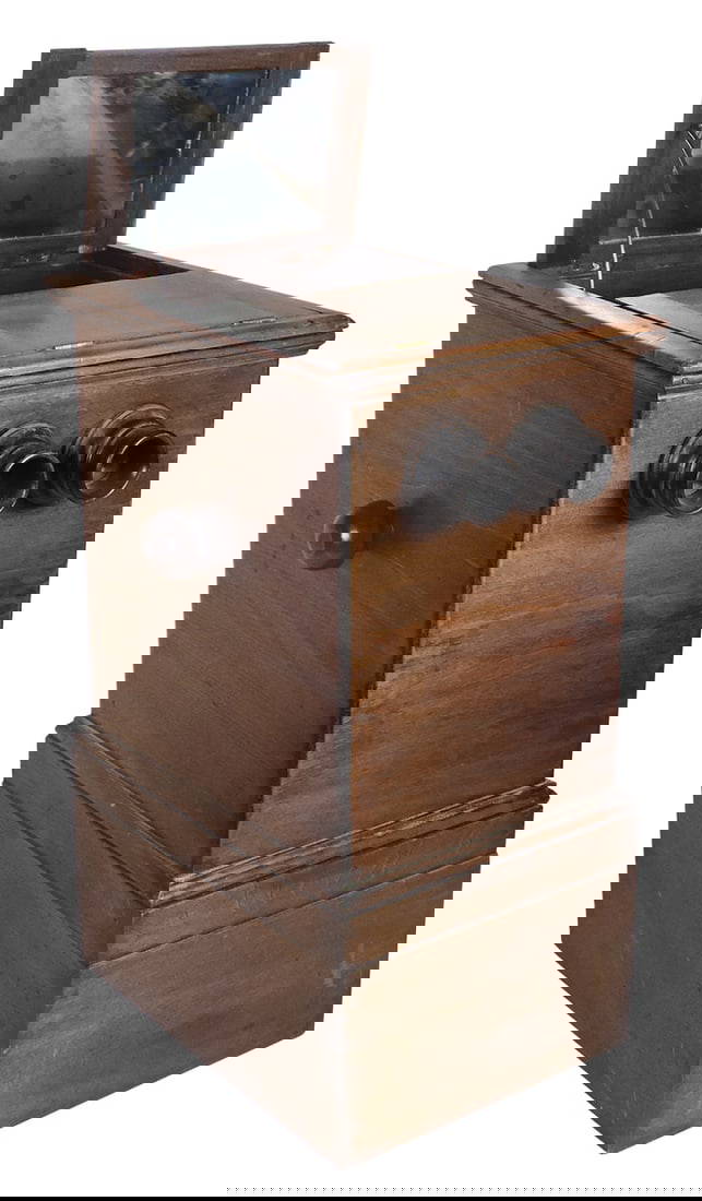 Stereo Card Viewer, Ash Table Model W/70 Stereo Views (35 Sets Of 2), C ...