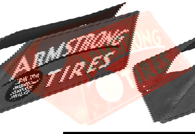 Automobilia Armstrong Tires Display Stand, Litho On Tin Clamshell Type ...