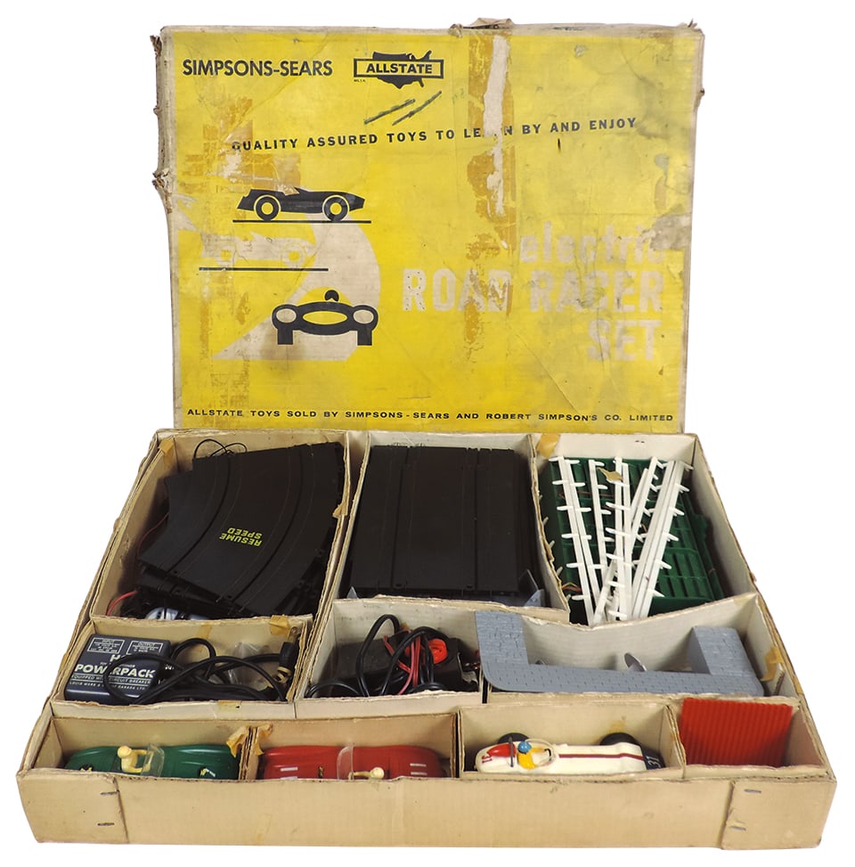 Toy Slot Car Road Race, Allstate For Sears & Robert Simpson's W/3 ...