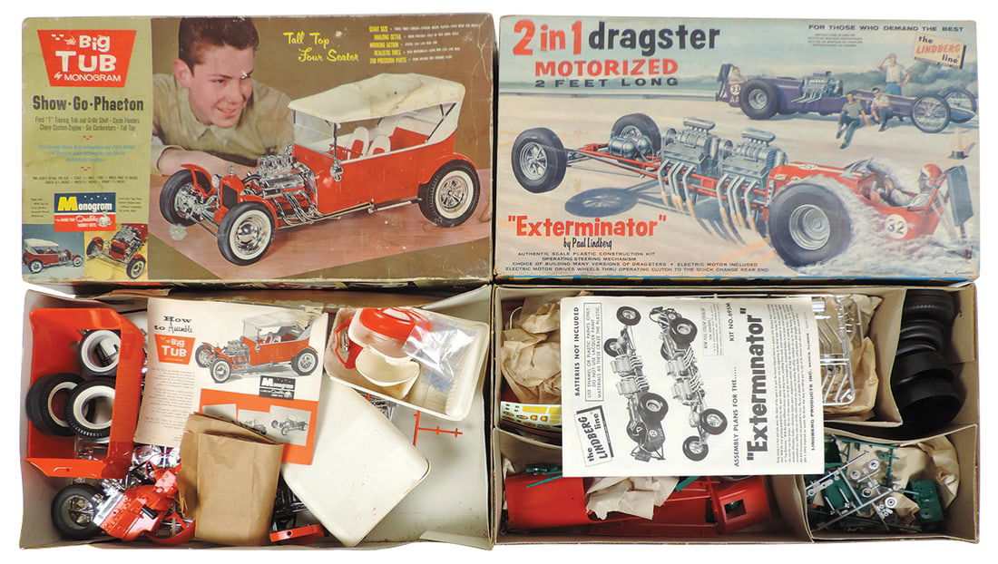 Toy Model Car Kits (2), Large 1/8th Scale Big Tub Hot Rod By Monogram ...