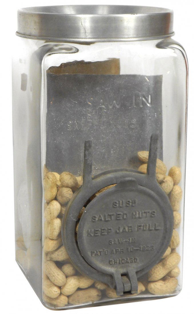 Peanut counter jar for Susu Salted Nuts, embossed glass - May 04, 2013 ...