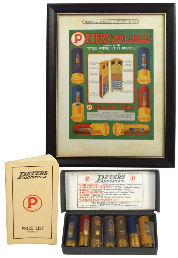 Ammunition (3), framed Peters Shot Shells ad w/glass fr - May 04, 2013 ...