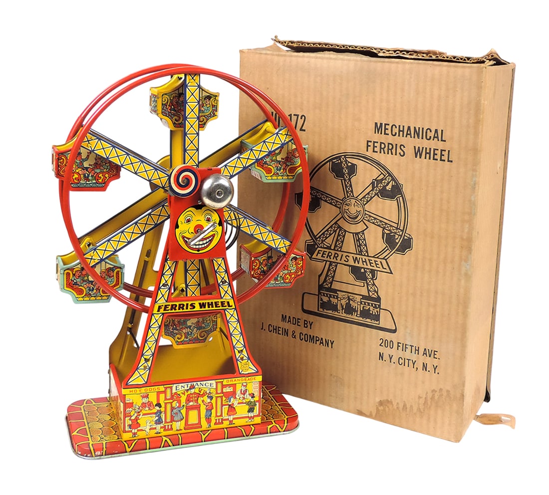 Toy J. Chein & Co. Ferris Wheel, "hercules", Litho On Tin Mechanical ...