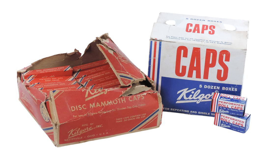 Kilgore Caps (2 Boxes), Disc Mammoth Caps For Use In Kilgore Repeating ...