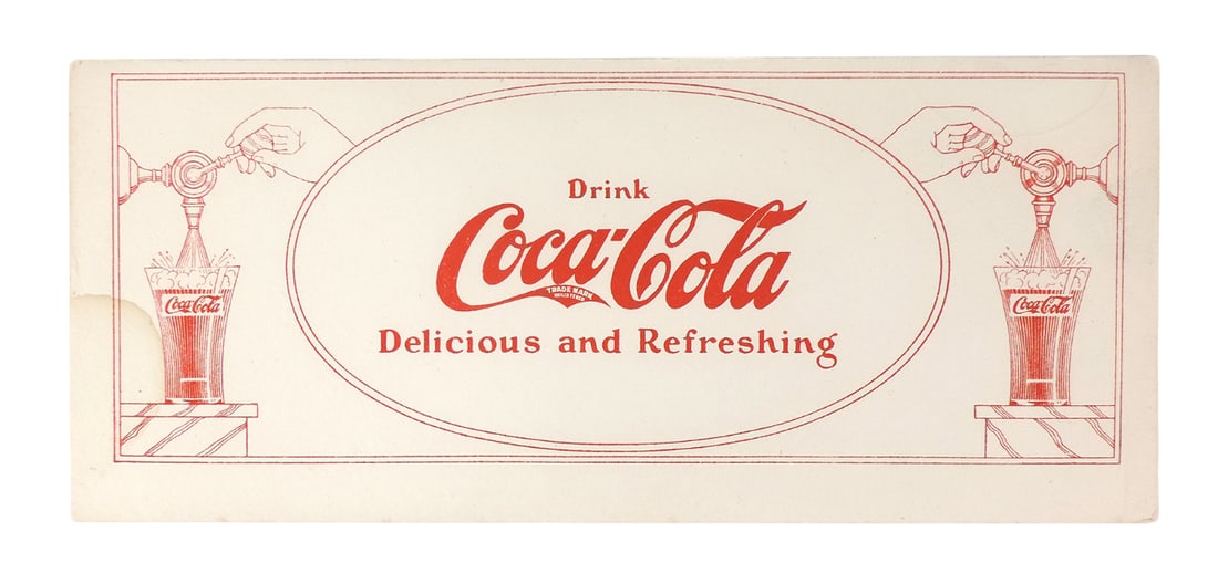 Coca-cola Blotter For Fountain Sales, C.1920, "drink Coca-cola ...