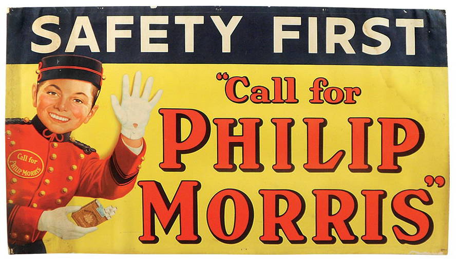 Cigarette sign, Safety First- Call for Philip Morris, - Nov 02, 2013 ...