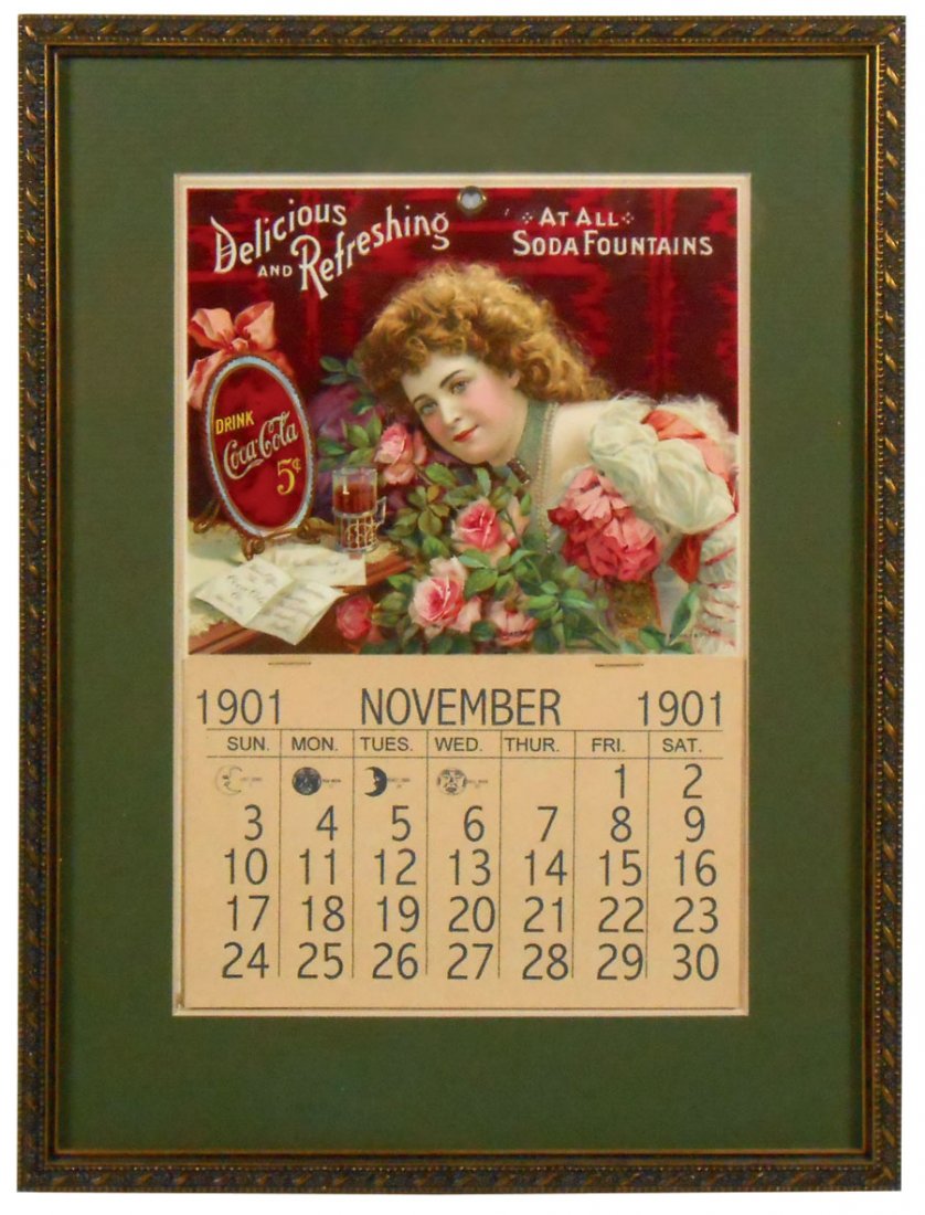 Coca-Cola calendar, c.1901, "Delicious & Refreshing At - Nov 02, 2013 ...