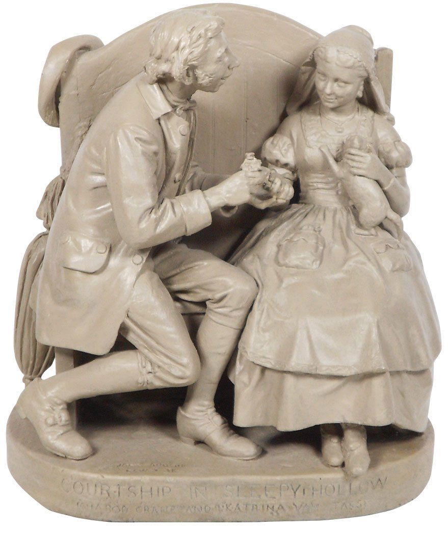 John Rogers group statue, "Courtship in Sleepy Hollow,"