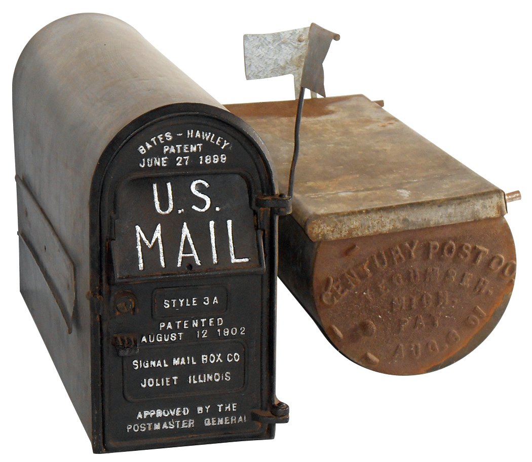 Mailboxes (2), early 1900's cast iron & galvanized - Nov 03, 2013 ...