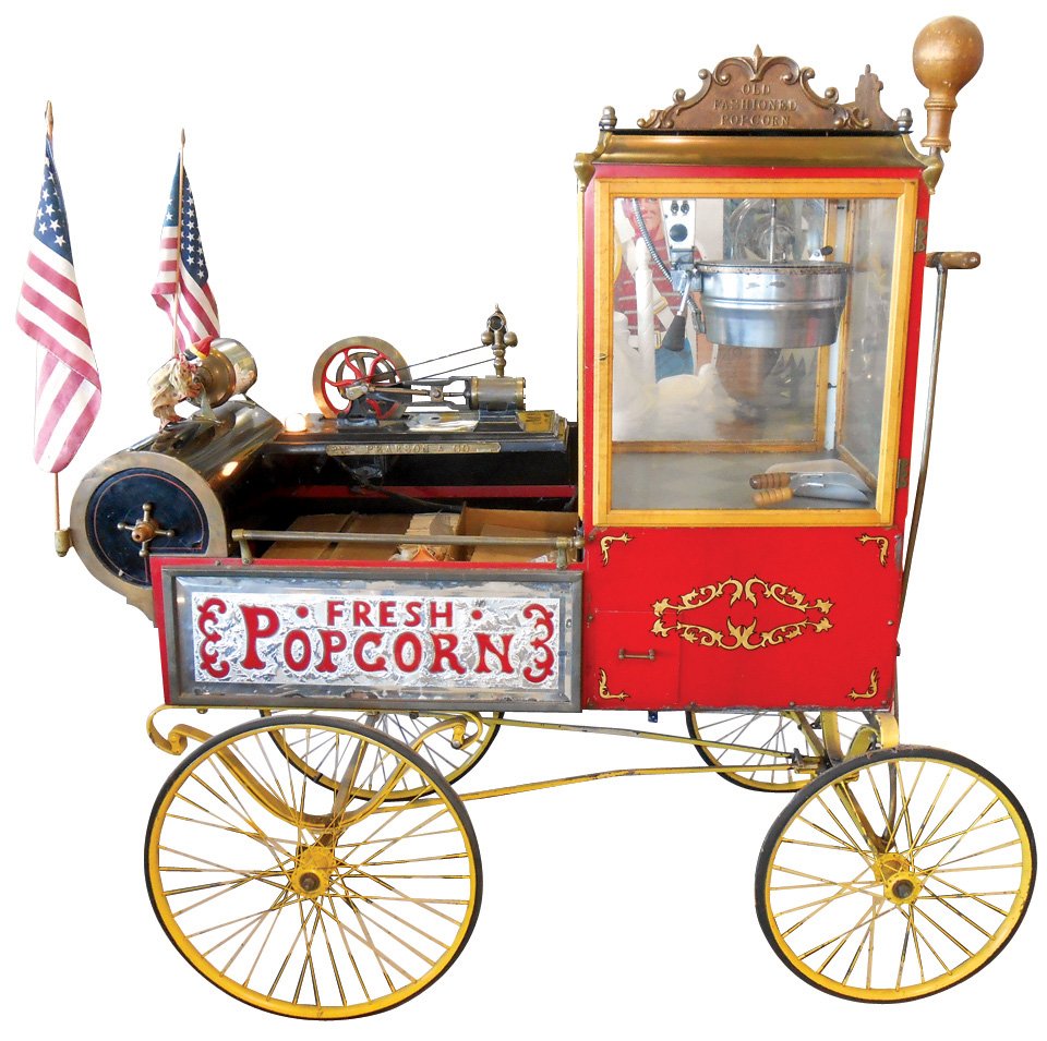 Popcorn wagon, Made by Pearson & Co. plaque, Cretor's