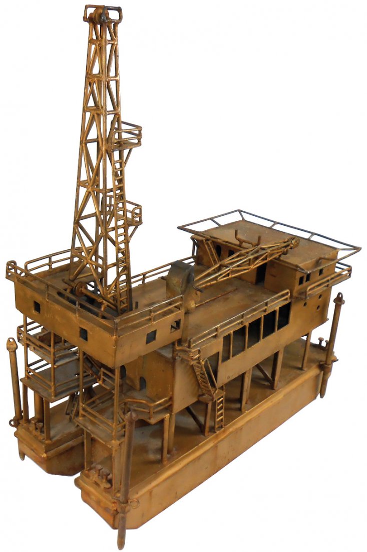 Toy floating oil well rig, a hand shaped & welded metal - Oct 31, 2014 ...
