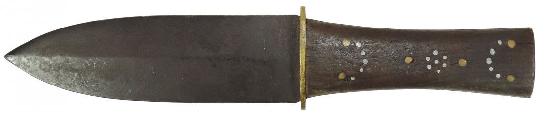 Native American Hudson Bay Beaver Tail Dag Knife,