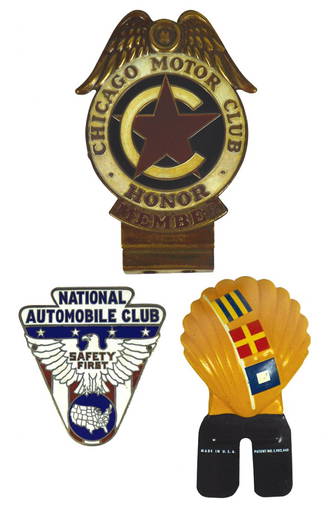 Automobile License Plate Toppers (3), Chicago Motor