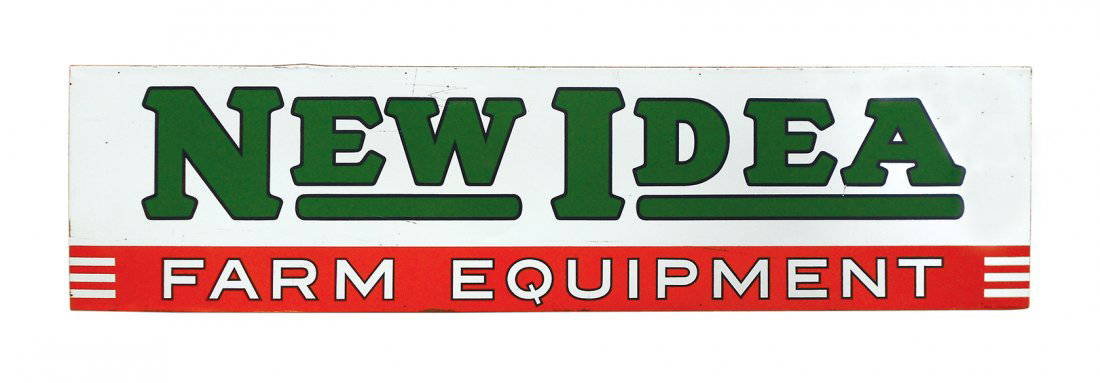 Machinery Sign, New Idea Farm Machinery, Metal, Mfgd By