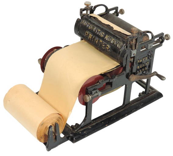 Printing Machine, Automatic Rotary Printer No. 3, Patd