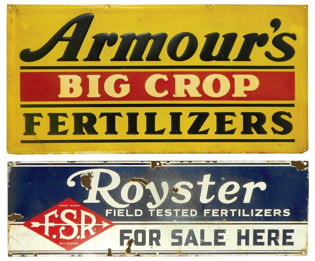 Fertilizer signs (2), Royster Field Tested Fertilizer,
