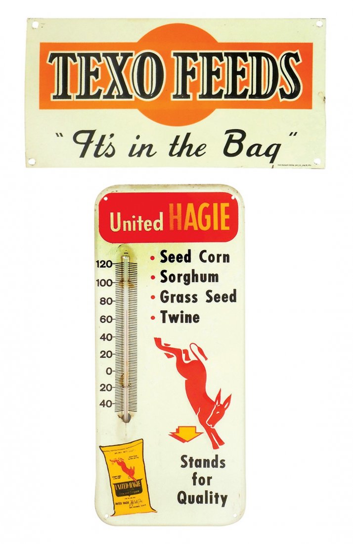 Feed sign & seed thermometer (2), Texo Feeds, mfgd by - Apr 30, 2016 ...