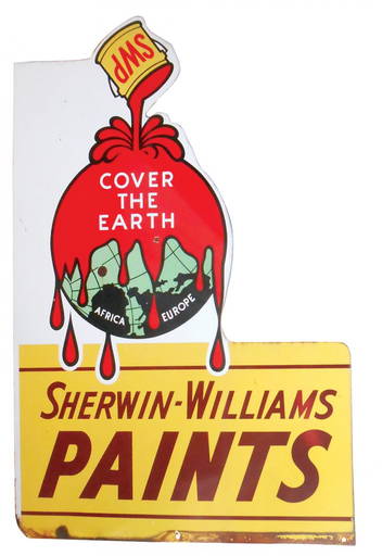 Hardware Store Sign, Sherwin Williams Paints Cover The