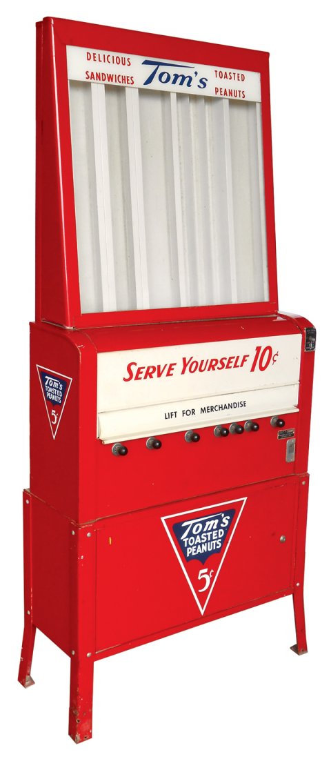 Coin Operated Vending Machine, Tom's Toasted Peanuts,