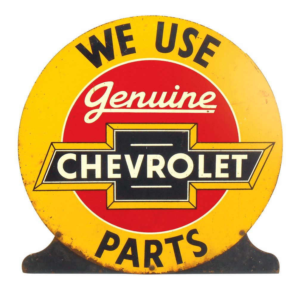 Automotive sign, We Use Genuine Chevrolet Parts, DS