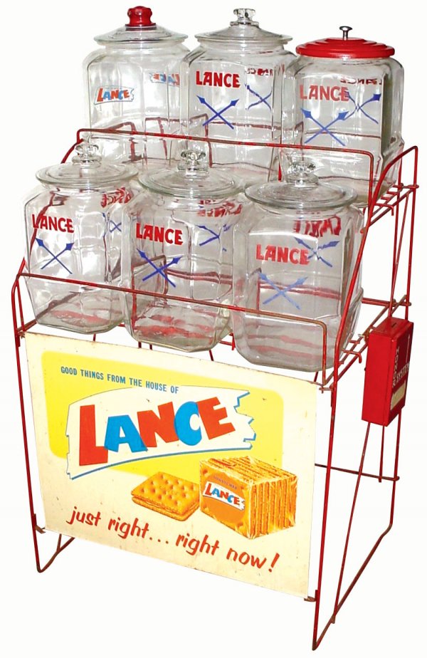 047: Lance's Peanut & Cracker display, metal frame & si