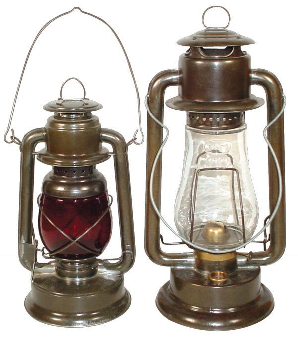 076: Lanterns (2), Little Supreme No. 150 w/ruby red gl