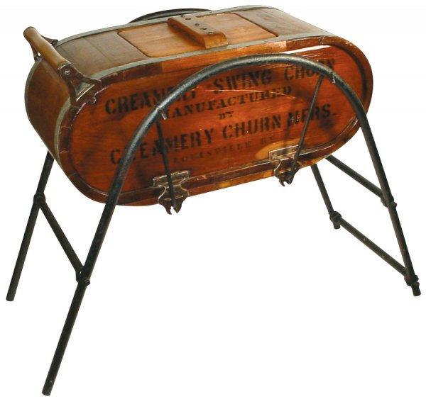 120: Butter churn, Creamery Swing Churn #1, mfgd. by Cr