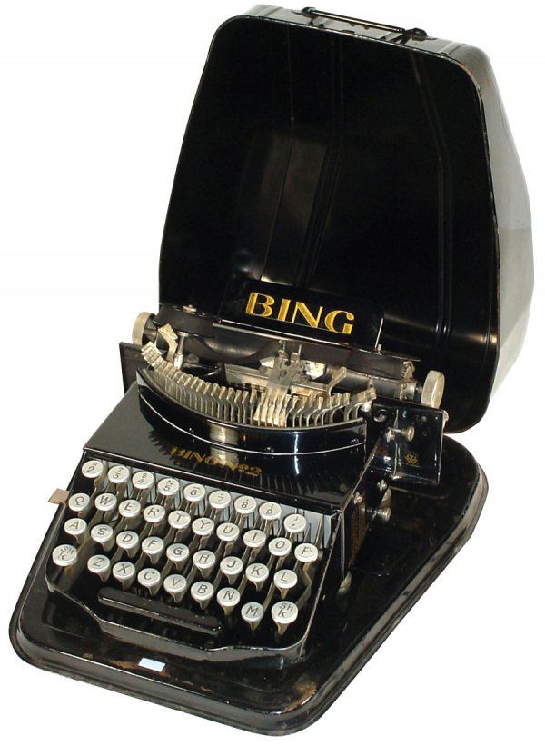132: Typewriter, Bing #2, early 1900's German typewrite
