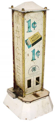 Coin Operated Match Machine, Wagner Mfg. Co., Porc