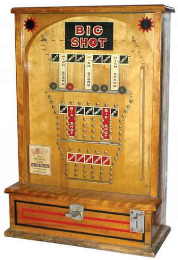 Coin Operated Big Shot Ball Flip Skill Game, 10 Ce