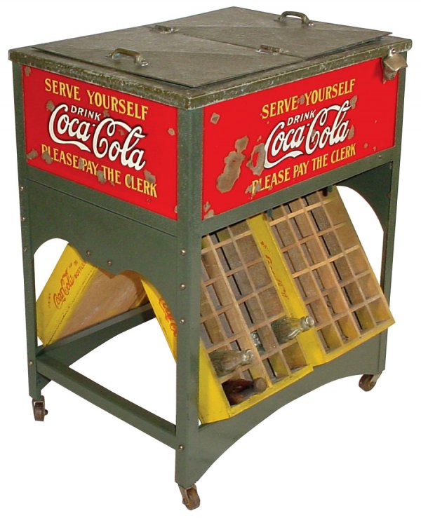 Coca Cola Salesman's Sample Glasscock Cooler, C.19