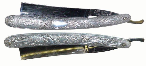 Straight Razor, 2 Sided Cast Aluminum Razor W/a