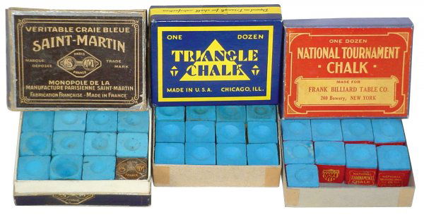 Billiard Chalk, 3 Boxes; Frank Billiard Table Co.