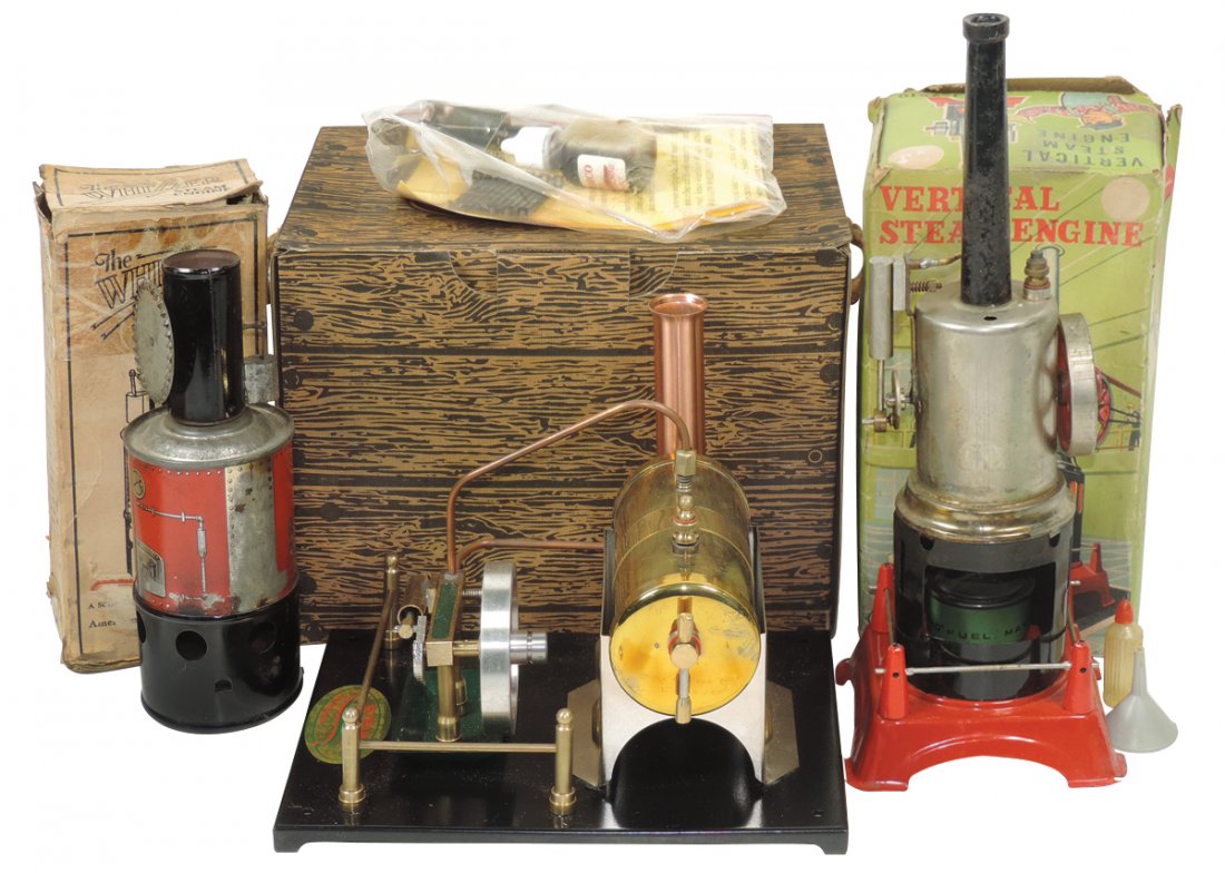 Steam toys (3), Marx Vertical Steam Engine J-9010,