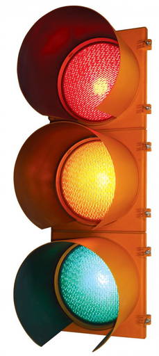 Traffic Signal, Plastic, Mfgd By Safetran, Lights Up,
