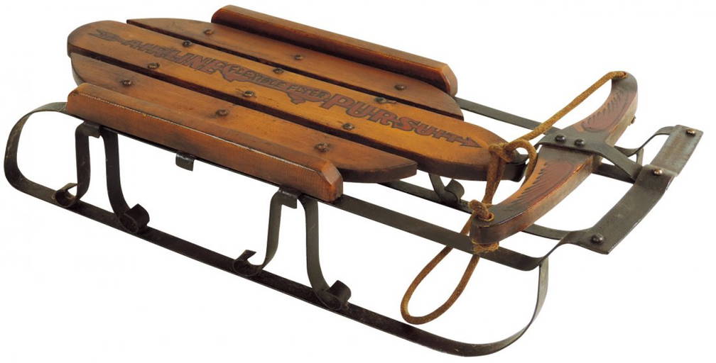 Toy Sled, Flexible Flyer Airline Pursuit, Wood Slats