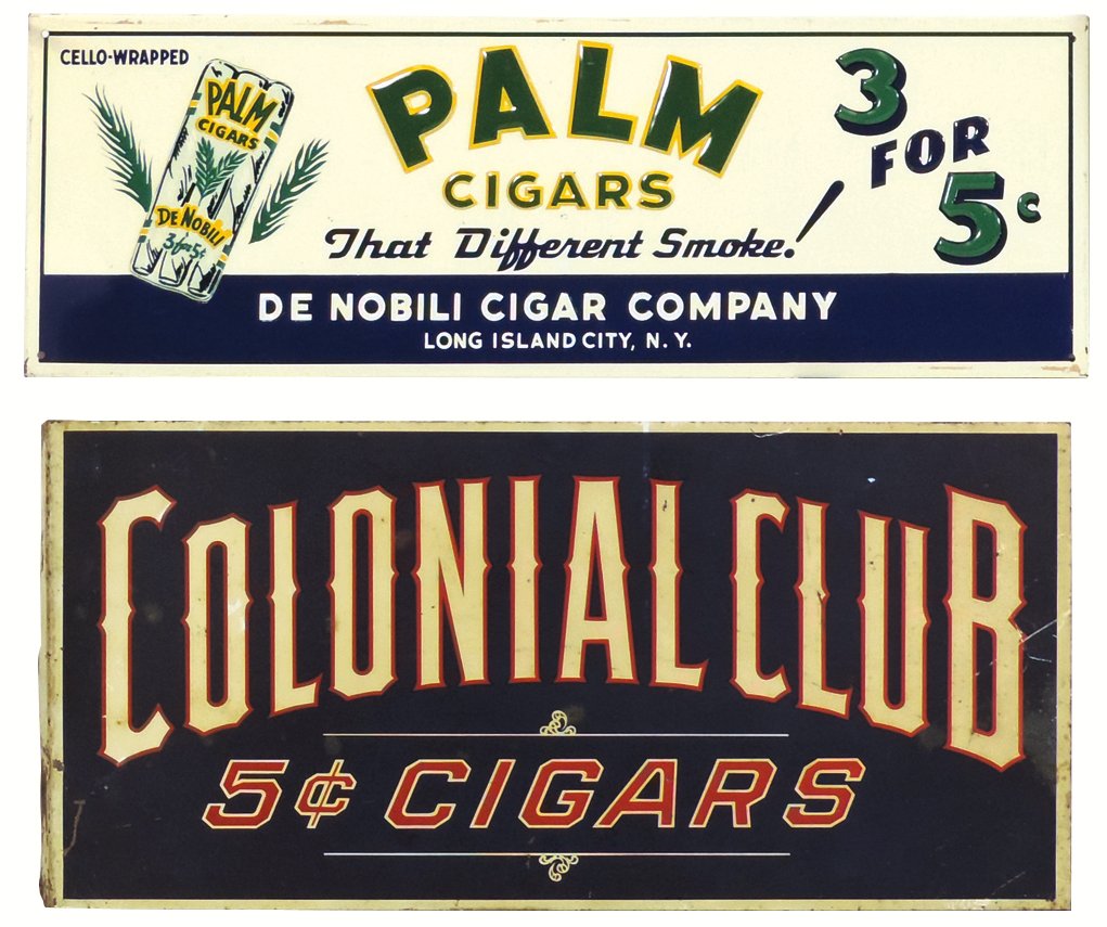 Cigar Signs (2), Palm Cigars, By Denobili Cigar