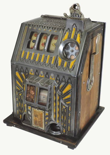 Coin Operated Slot Machine, Pace Comet W/double Jackpot