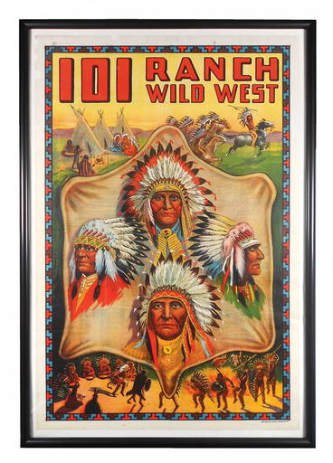 Western Poster, 101 Ranch Wild West Poster From 1908,