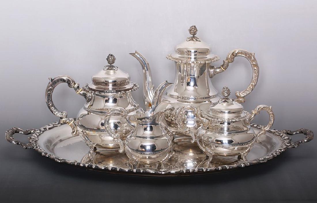 A GERMAN STERLING SILVER COFFEE AND TEA SET
