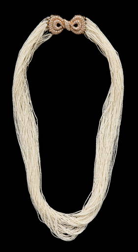 A Bahrain Pearl Necklace And A 14k Gold Clasp,