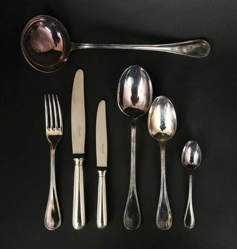 A Christofle Silver Plate Flatware Service
