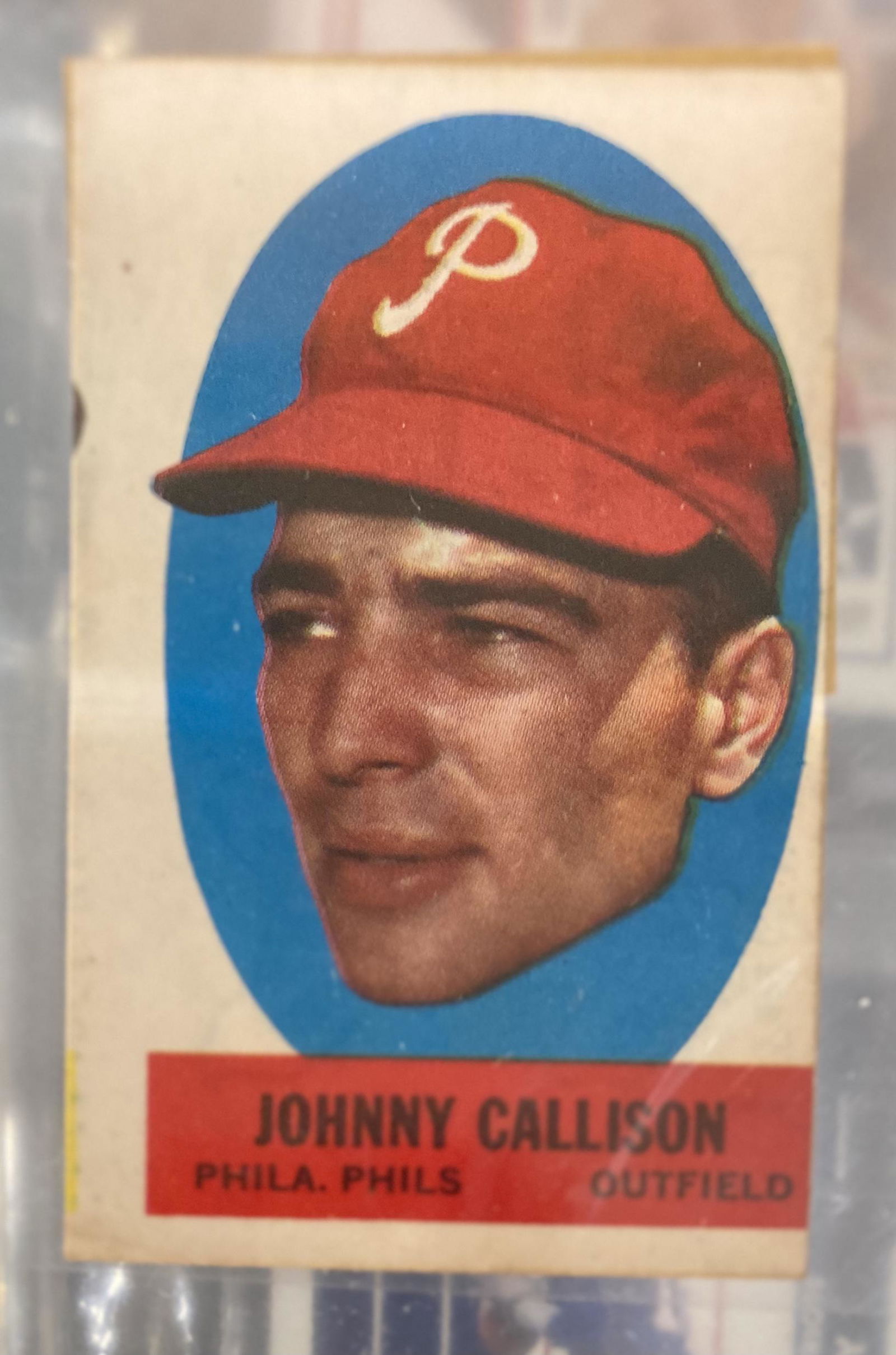 1963 Topps Peel Offs Johnny Callison Phillies