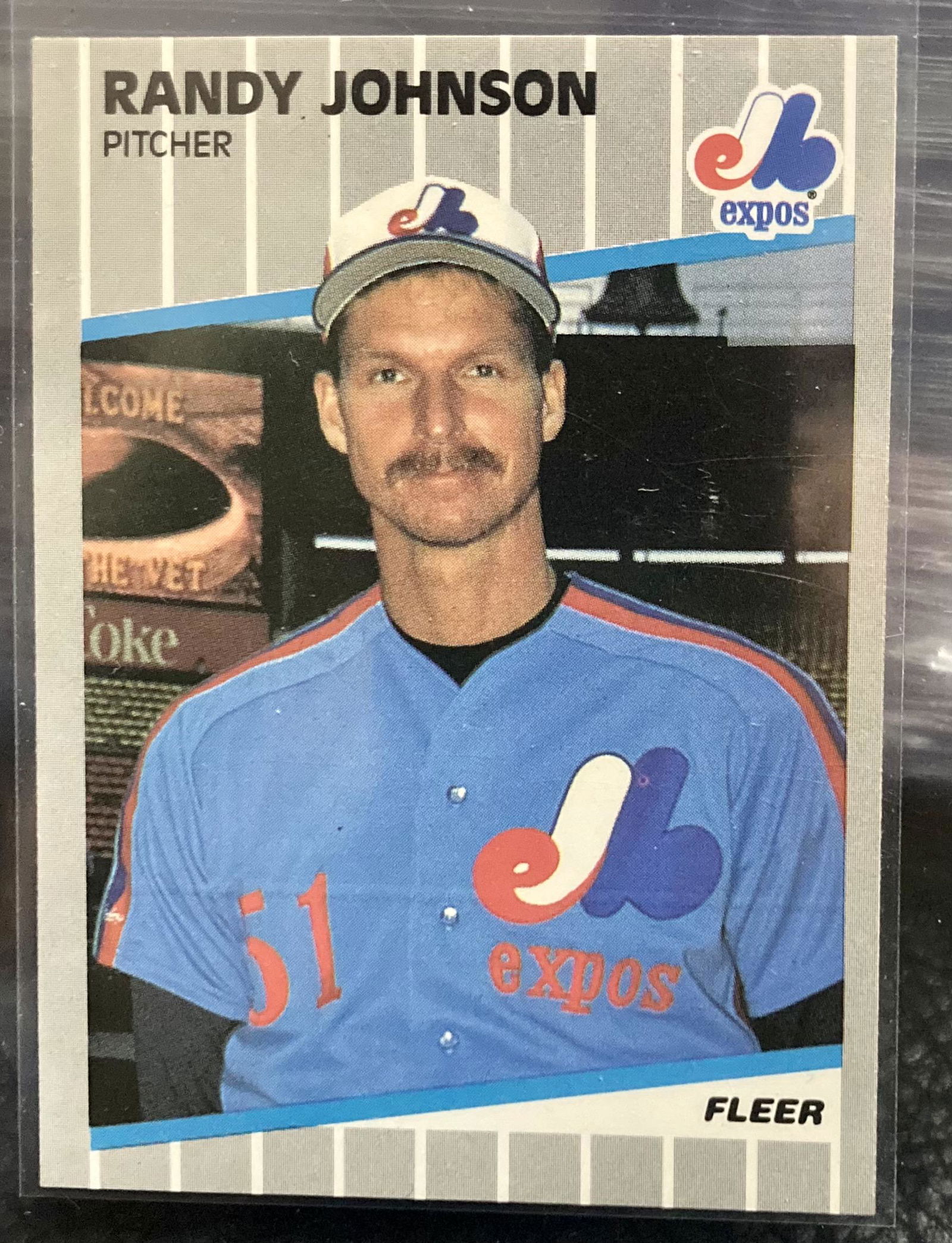 Randy Johnson 1989 Fleer Rookie #381 Black Box Over